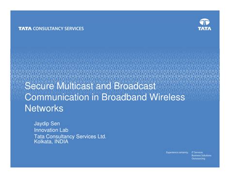 Pdf Secure Multicast And Broadcast Communication In Broadband