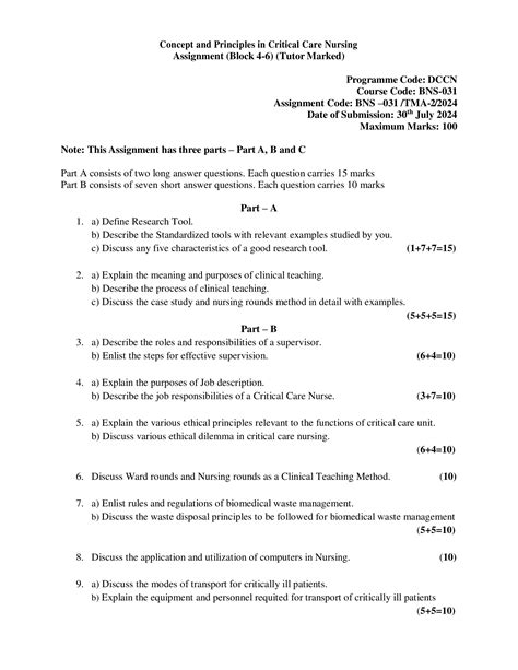 IGNOU BNS 031 TMA 2 SOLVED ASSIGNMENT 2024 ENGLISH MEDIUM