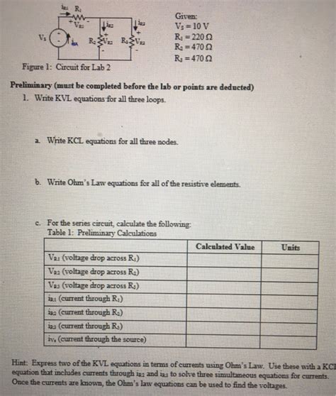 solved write kvl equations for all three loops a write