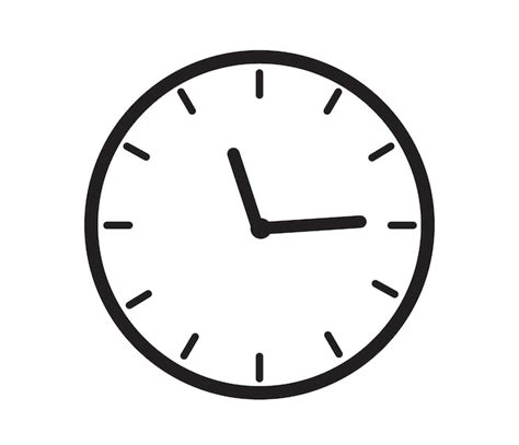 Premium Vector Time And Clock Icon Analog Clock On White Background Vector Illustration