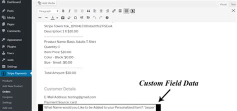 Stripe Payments Additional Custom Fields Addon Payments Plugin For Stripe