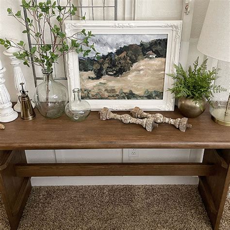 Wood Console Table 66 Inch Decor Steals