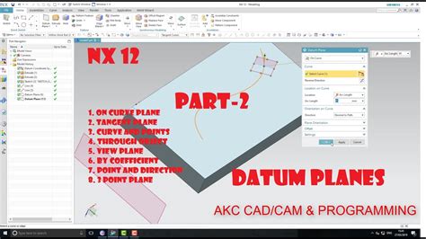Nx 12 Tutorial Datum Planes How To Use Difrent Planes In Nx Part 2 Youtube