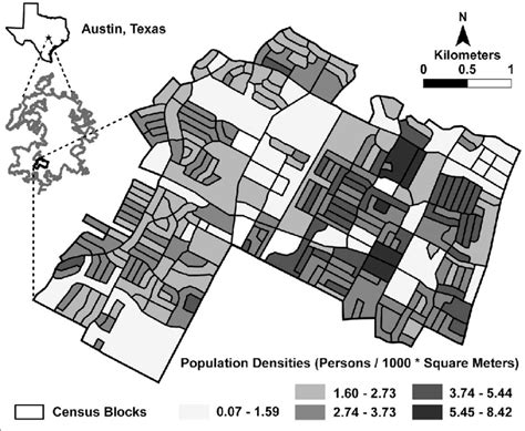 traditional map of population density by census blocks download
