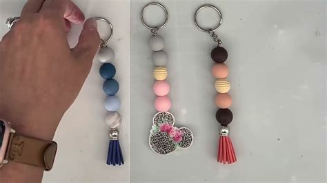 How To Make A Beaded Keychain Youtube