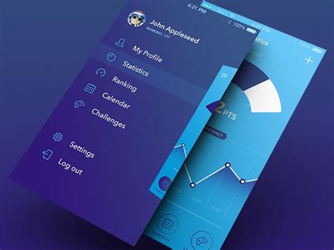 Sidemenu Mobile App Design Menu Design Concept Design
