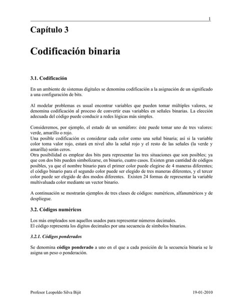 Codificación Binaria