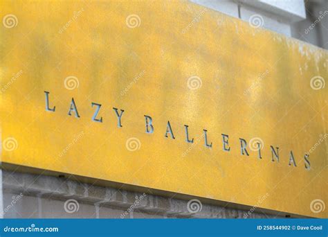 Lazy Ballerinas Shop Sign Wine Bar At 50 Fleet Street Editorial Photography Image Of Night