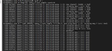 am6442 ipc rpmsg echo linux rpmsg cannot be used for data transfer