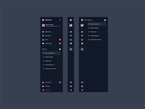 Sidebar Style Collapse And Expand By Romdhoni Sani Miliana On Dribbble