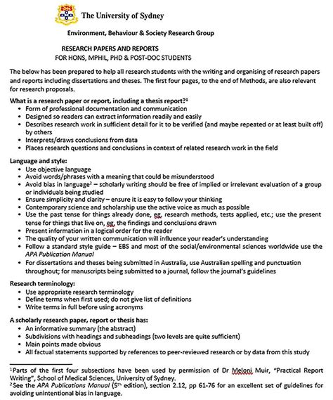 Sample Report Outline Template Room Surf Com