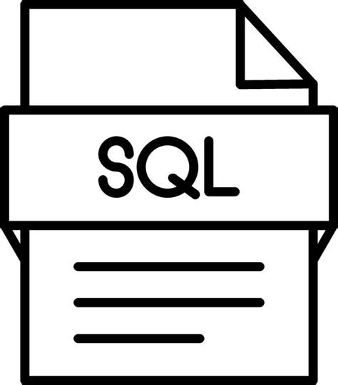 Sql File Icon Design Symbol 55729666 Vector Art At Vecteezy