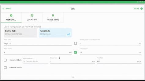 How To Send A Configuration To The Pumping Through The Platform
