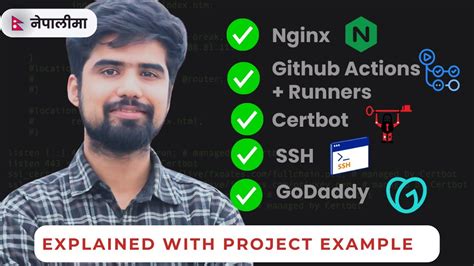 concept of cloud nginx certbot github actions ci cd runners