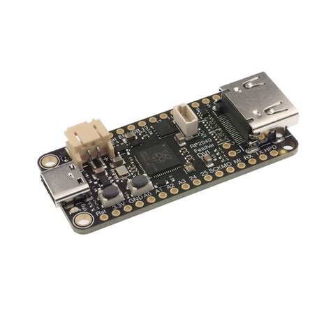 feather rp2040 with dvi board with rp2040 microcontroller and hdmi