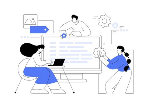 Premium Vector Software Development Team Abstract Concept Vector Illustration