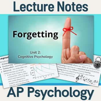 AP Psychology Lecture Notes Forgetting Unit 2 By GOOD BETTER BEST