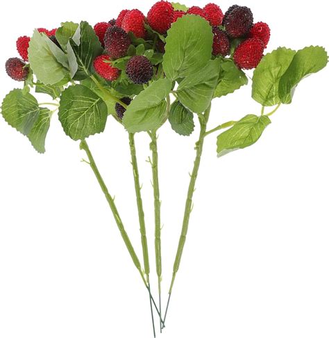Holidyoyo Artificial Raspberry Red Berry Strawberry Faux Fruit Waxberry Props
