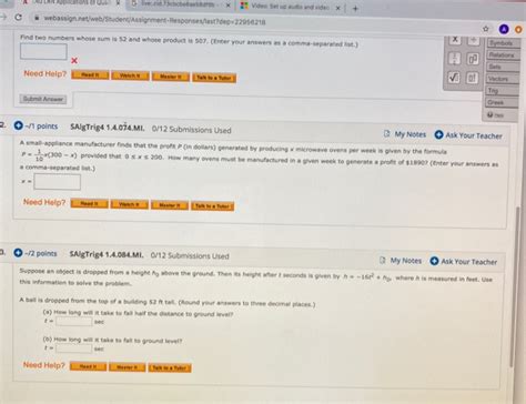 Solved Symbol Find Two Numbers Whose Sum Is 52 And Whose