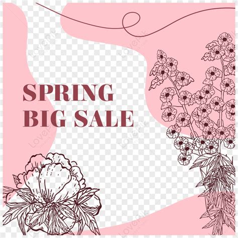 핑크 플라워 컬러 블록 일러스트 선화 판촉 및 가격 인하꽃들인사 Png 일러스트 무료 다운로드 Lovepik