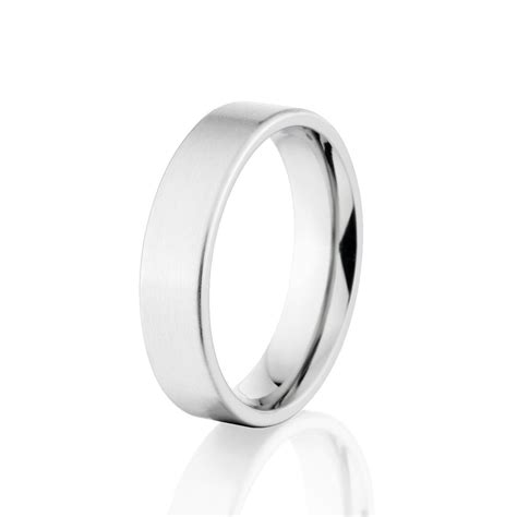 Matte Cobalt Ring 5mm Cobalt Wedding Bands Pipe Cut Rings Cb 5f B Etsy