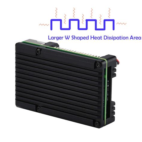 raspberry pi 4 case pi 4 armor case metal case with dual fan aluminium