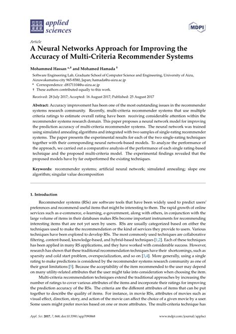 pdf a neural networks approach for improving the accuracy of multi