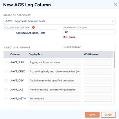 RSLog Documentation Designing An AGS Log Template