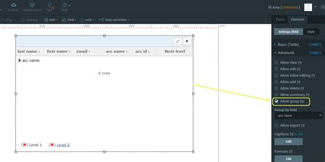 Salesforce Table Group By