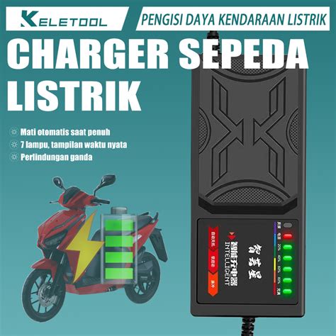 Jual Keletool Casan Sepeda Elektrik Listrik V V V Ah Charger Motor Listrik Carger