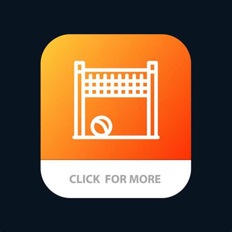 Game Goalpost Net Volleyball Mobile App Button Android And Ios Line Version 14327814 Vector Art