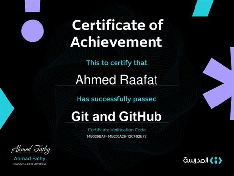 Ahmed Raafat On Linkedin Git Github Certificateofachievement 10