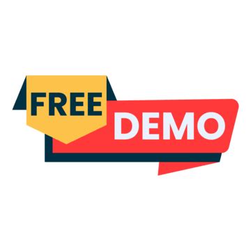 Free Demo Button Vector Transparent Free Demo Free Demo Banner Demo Button PNG And Vector