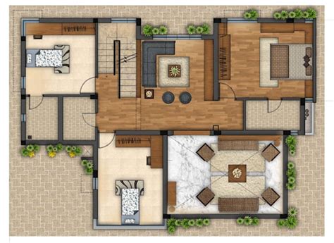 Draw Plan In Auto Cad With Photoshop Render By Ummehabiba1997