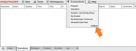 Connecting To Your Ninjatrader Continuum Feed