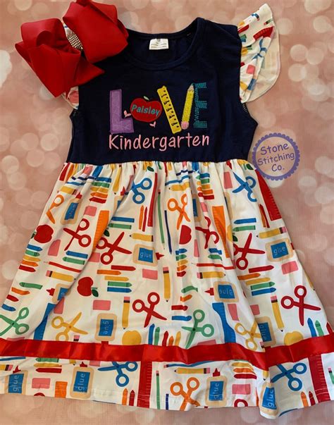 Kindergarten Outfit Kindergarten Dress First Day Of Kindergarten