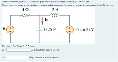 Solved Determine The Output Current Io In The Circuit Given