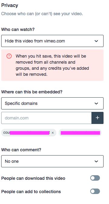 Video Not Embeddable Error Issue Vimeo Player Js GitHub