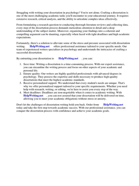 Dissertation Psychology Example Download Free Pdf Psychology Thesis