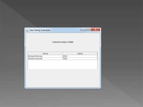 Swing Using Java With Various Components Pptx