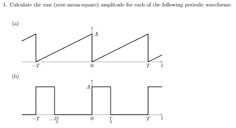 solved 1 calculate the rms root mean square amplitude for