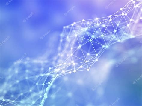 흐르는 신경총 디자인으로 3d 추상 과학 배경 무료 사진