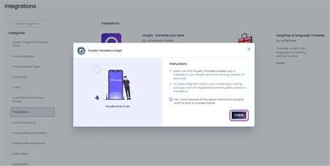 shopify translate and adapt integration with mobile app builder