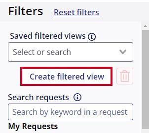 Search Filter Requests NextRequest