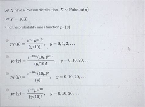 solved let x have a poisson distribution x poisson u let y