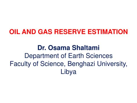 Pdf Oil And Gas Reserve Estimation