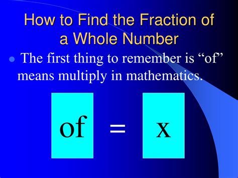 Ppt Fractions Xiii Multiplication Of Whole Numbers Powerpoint