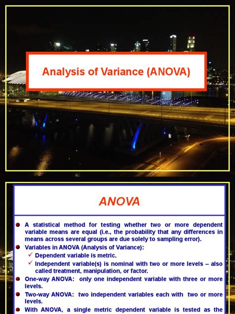 Analysis Of Variance Anova Pdf Analysis Of Variance Statistics