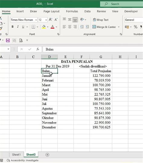 Menggabungkan Sel Dengan Merge Accross Latihanexcel Exceltips