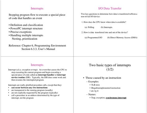 Slides On Interrupts Introduction To Embedded System Design Eecs 373 Docsity